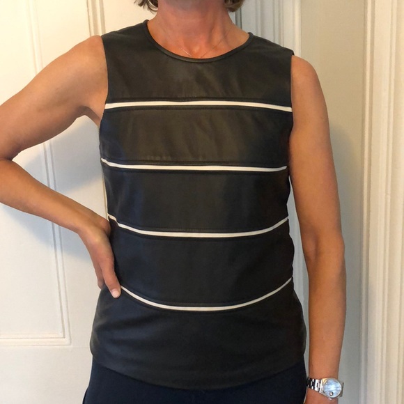 Theory | Tops | Theory Leather Tank Top | Poshmark